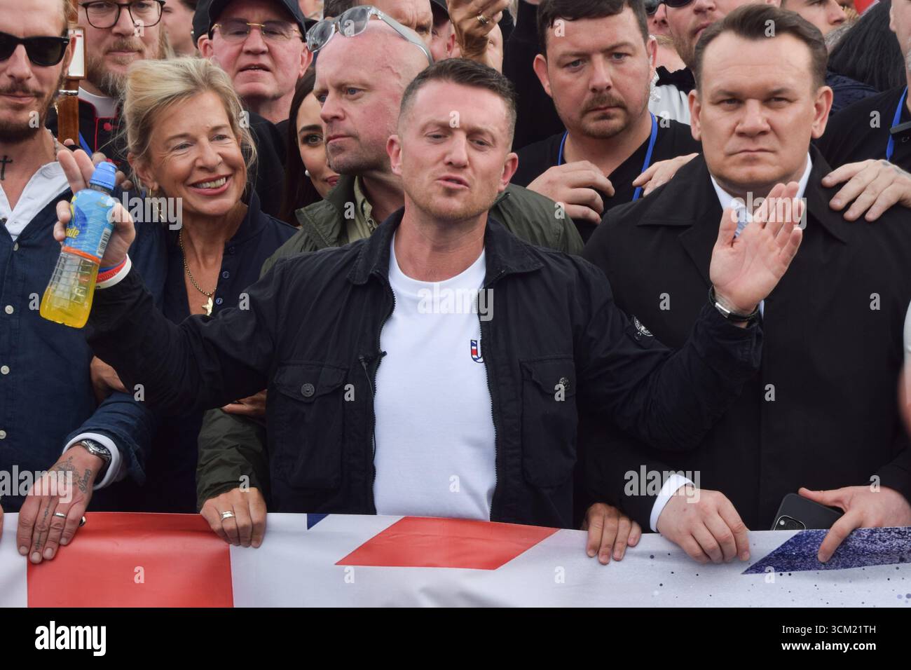 London, UK. 13th September 2025. Far-right figures Tommy Robinson ...