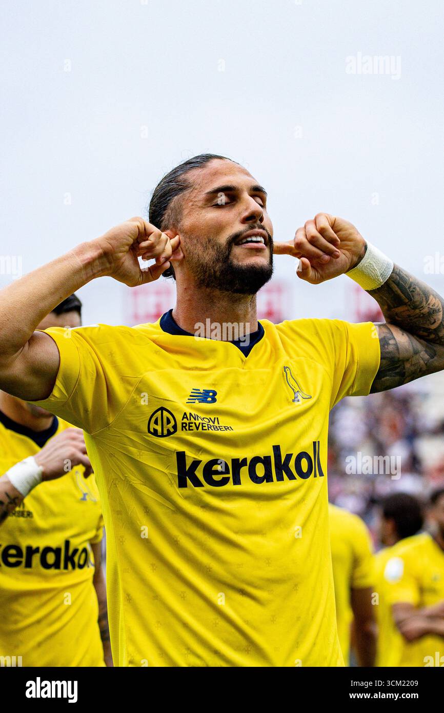 Pedro Mendes of Modena Calcio celebrates goal during the Serie B match ...