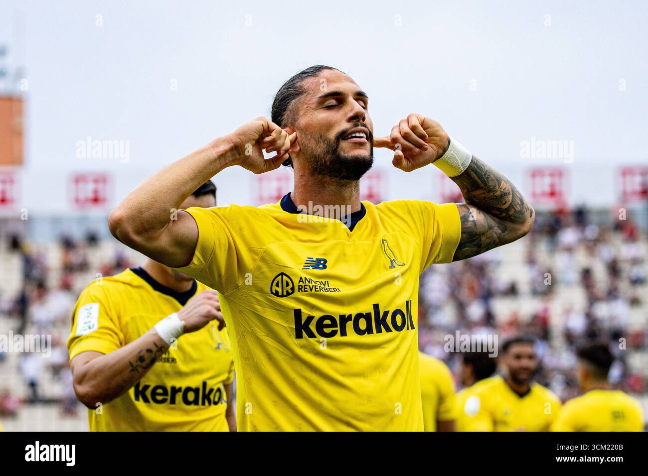 Pedro Mendes of Modena Calcio celebrates goal during the Serie B match ...