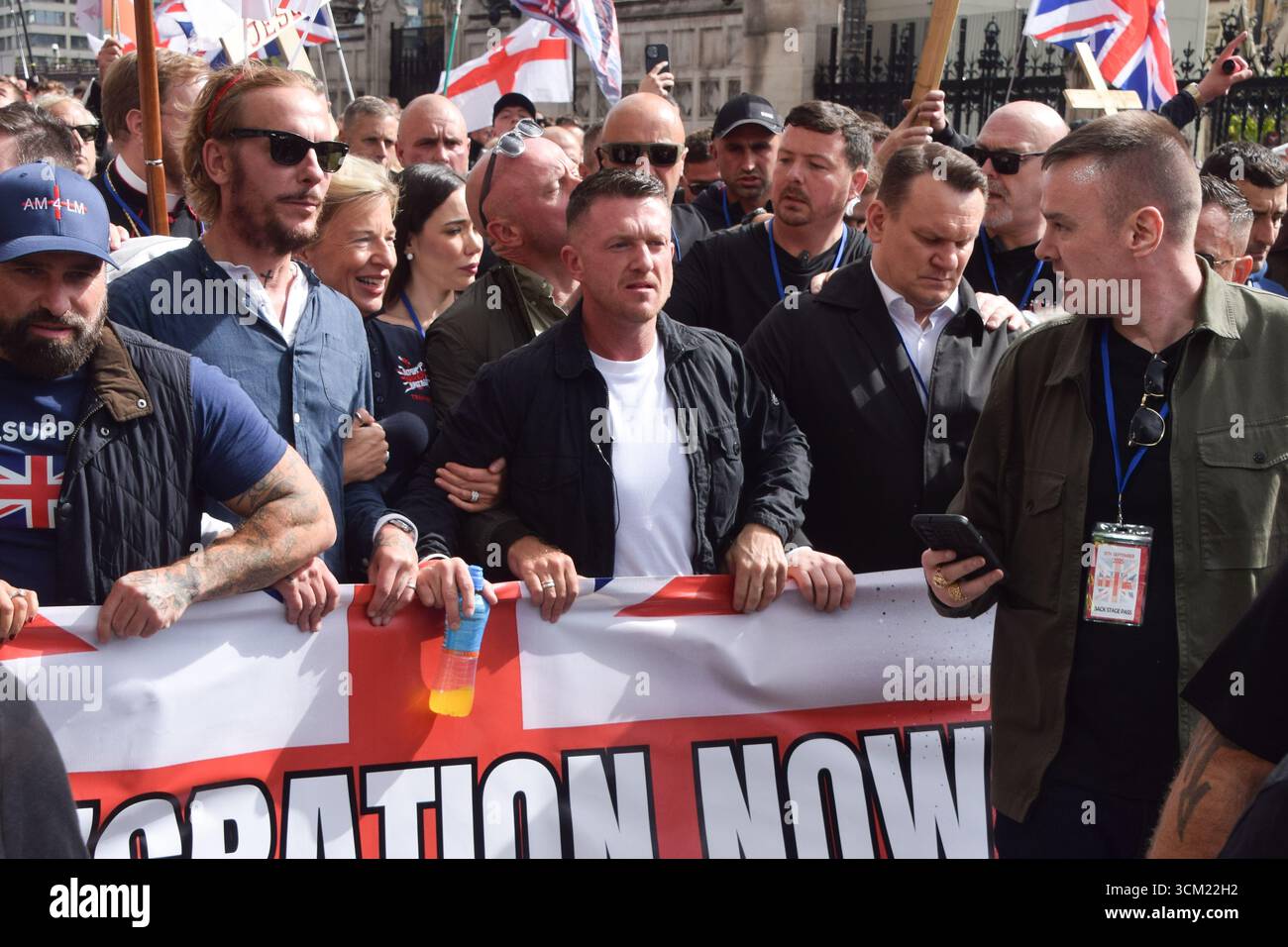 London, UK. 13th September 2025. Far-right figure Tommy Robinson, whose ...