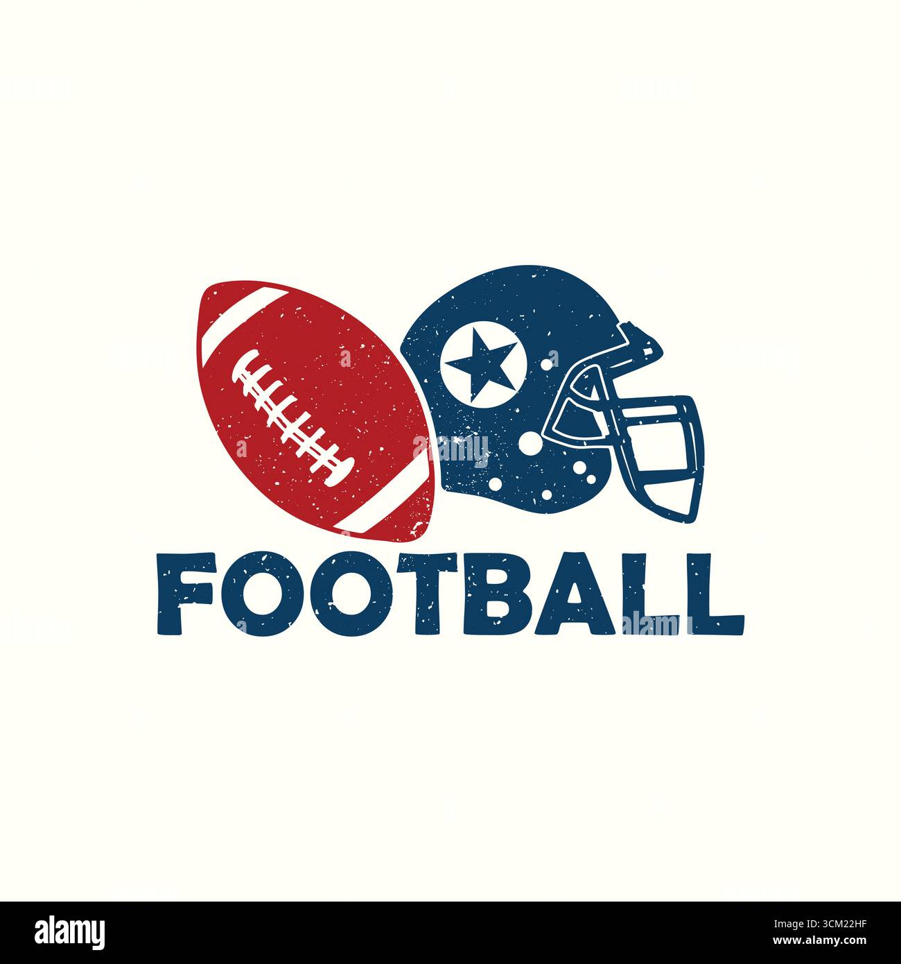 American football logo, American football and helmet illustration ...