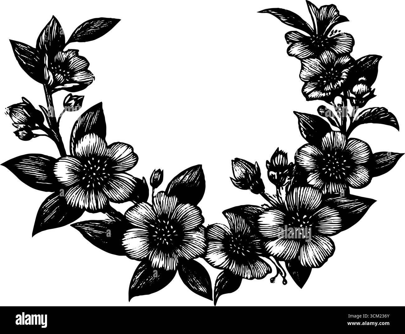 Elegant oval floral border design for cards and posters Stock Vector ...
