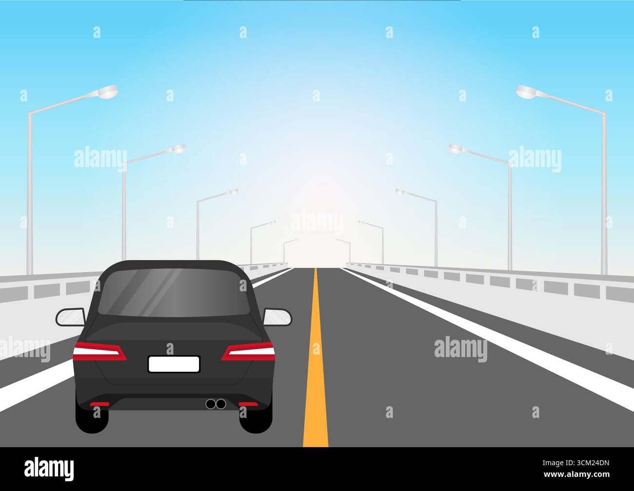 Driving on high speed Stock Vector Images - Alamy
