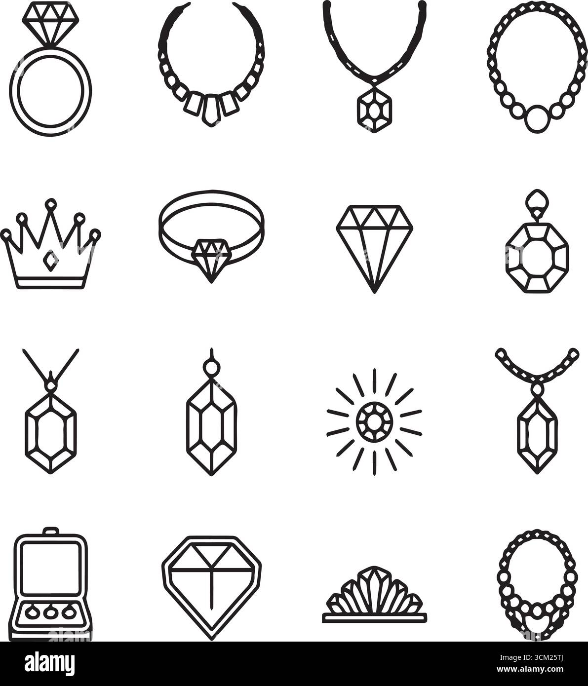 Hand drawn set accessories Stock Vector Images - Alamy