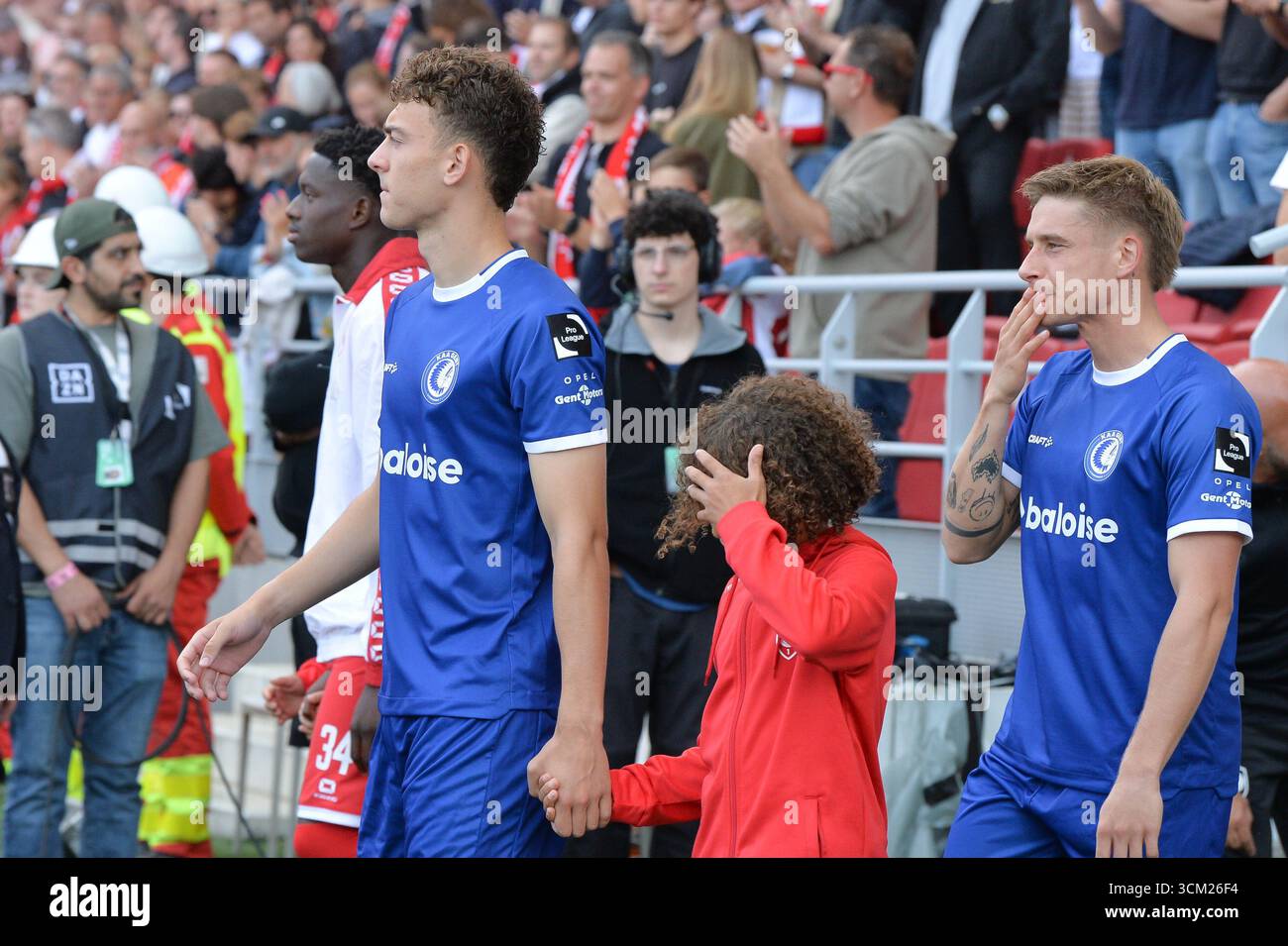 Gent's Mathias Delorge and Gent's Michal Skoras pictured before a ...