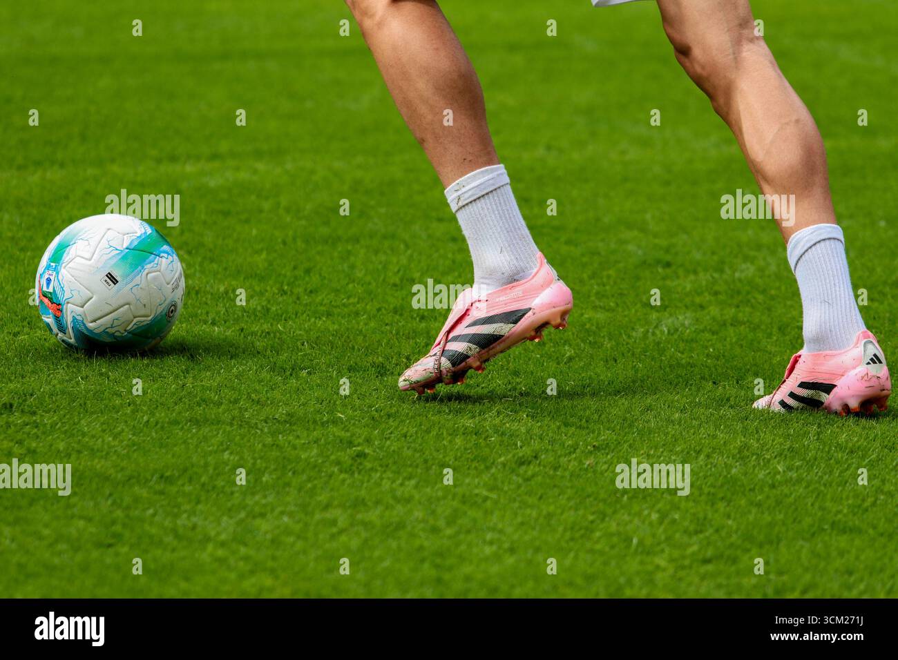 Adidas boots and Serie A official ball during AS Roma vs Torino FC ...