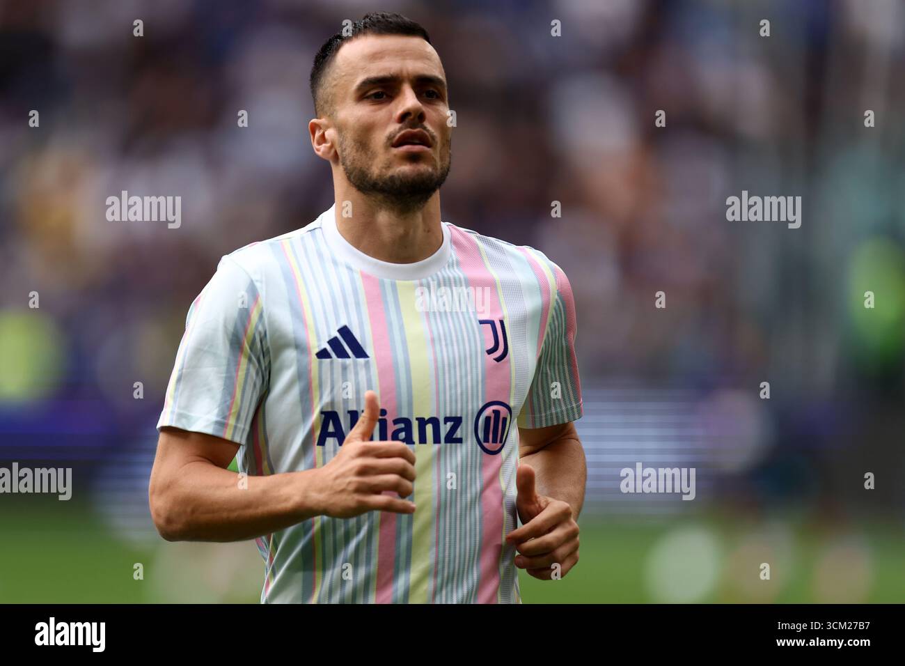 Filip Kostic of Juventus Fc during warm up before the Serie A football ...