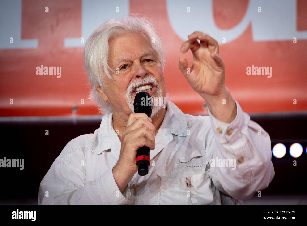Paul Watson founder Sea Shepherd debate during Fete De L‘Humanite 2025 ...