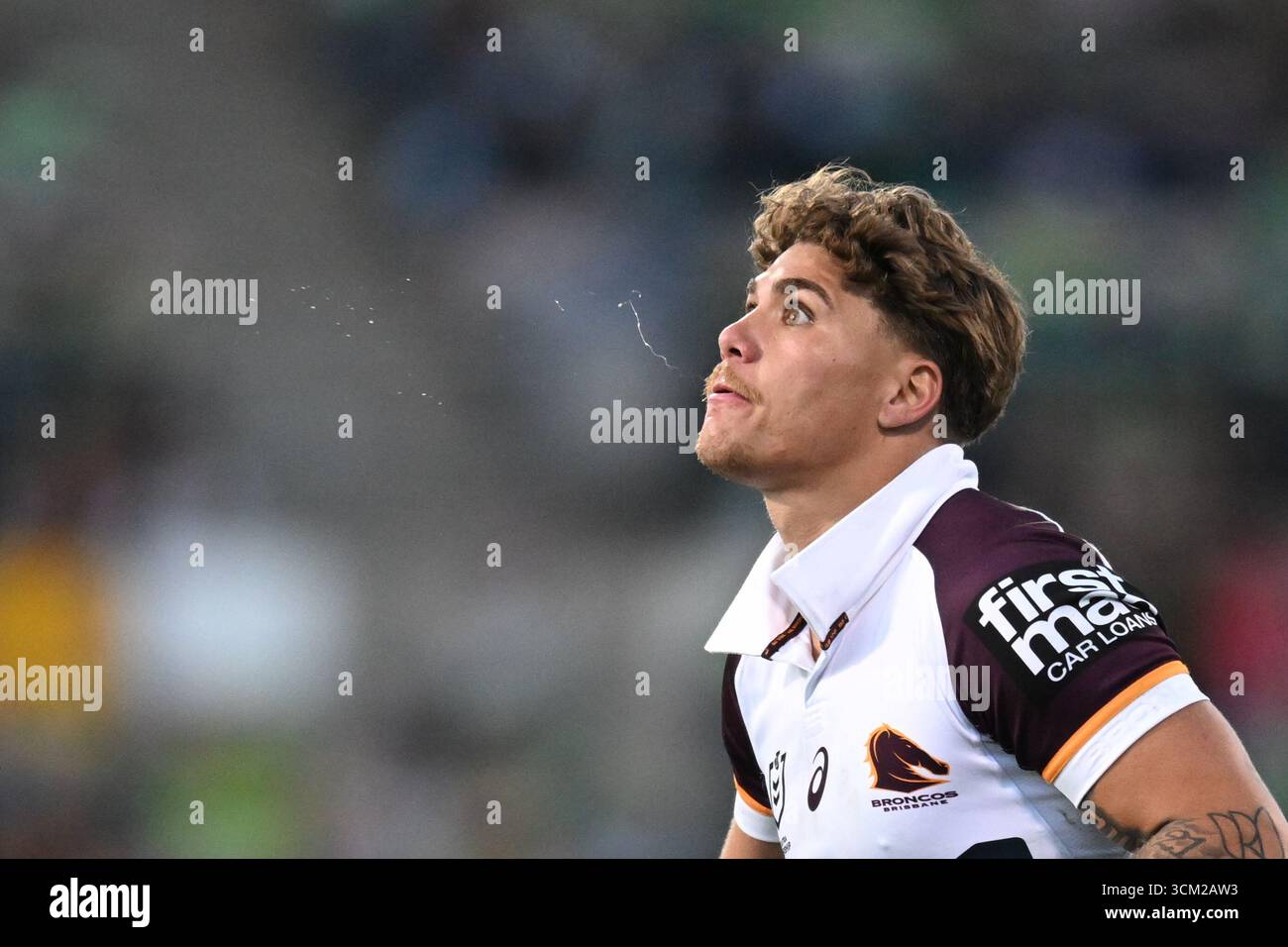 Reece Walsh of the Broncos reacts during the NRL Qualifying Final match ...