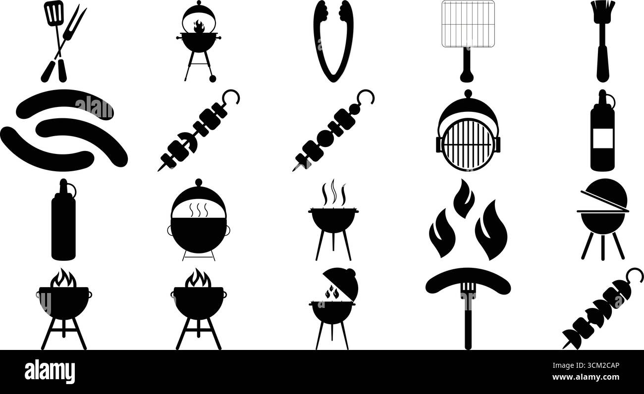 Festive meat grill Stock Vector Images - Alamy