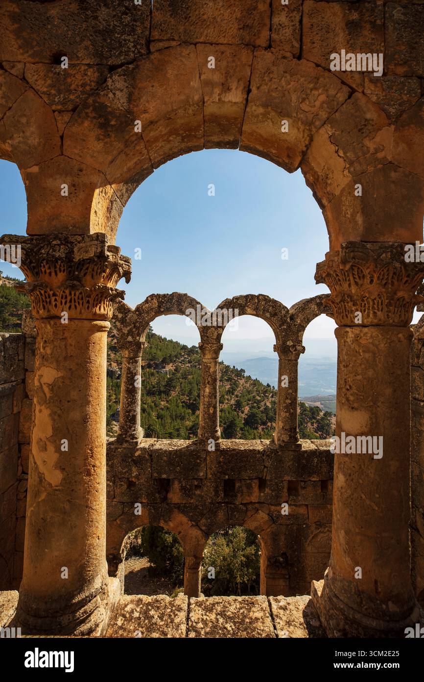 A view from the Ancient Alahan Monastery in Mut, Mersin, Turkey Stock ...
