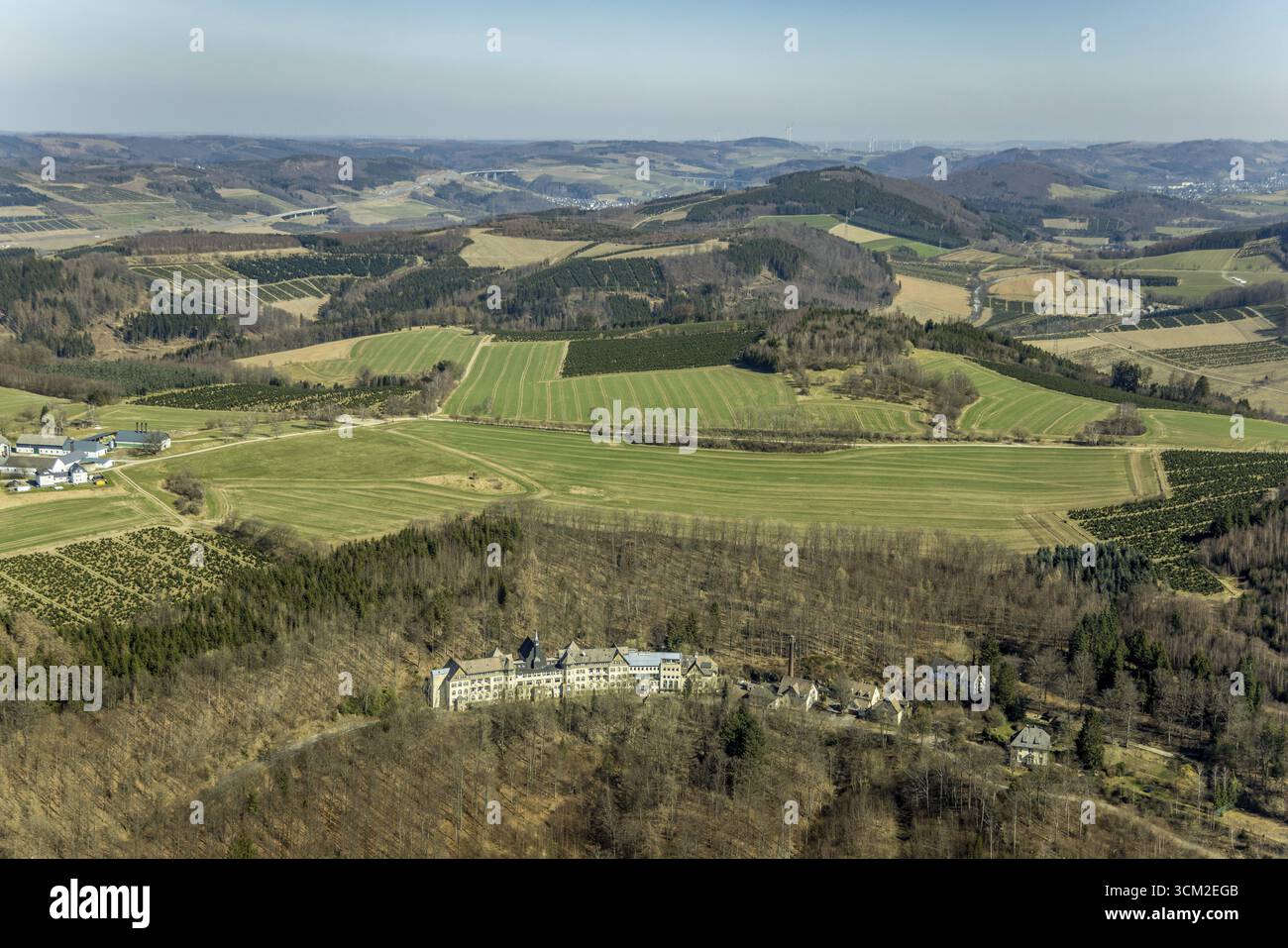 Veramed klinik am wendelstein with distant view hi-res stock ...