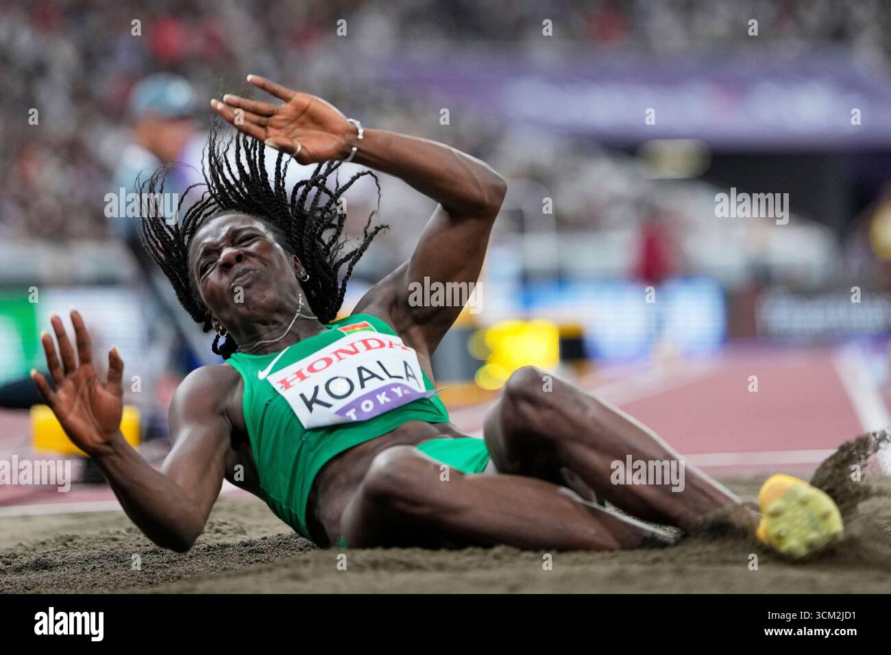 Burkina Faso's Marthe Koala competes in the women's long jump final at ...