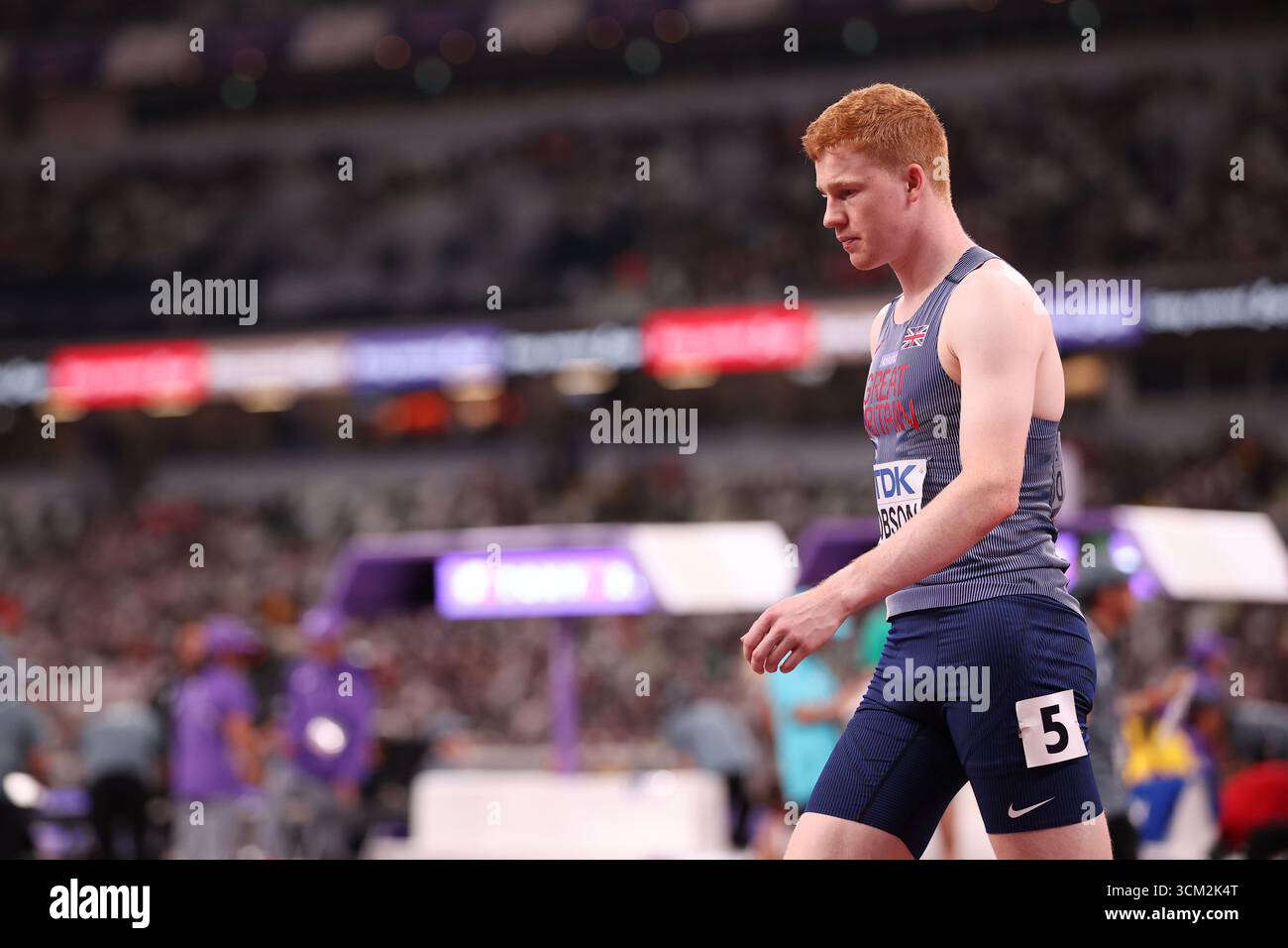 Charles Dobson (GBR) before his men's 400m heats during the World ...