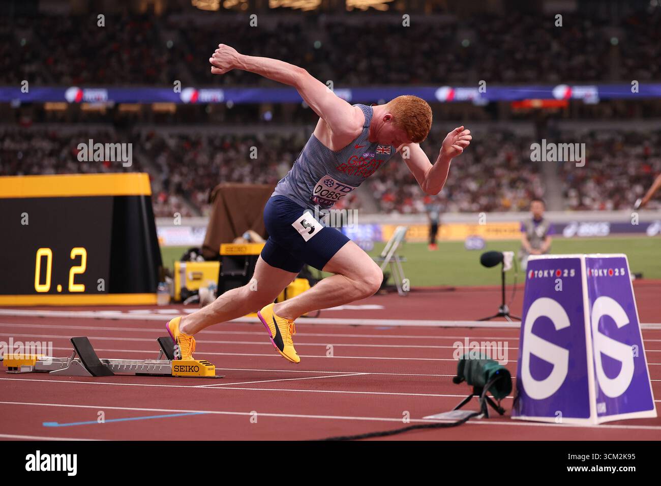 Charles Dobson (GBR) before his men's 400m heats during the World ...