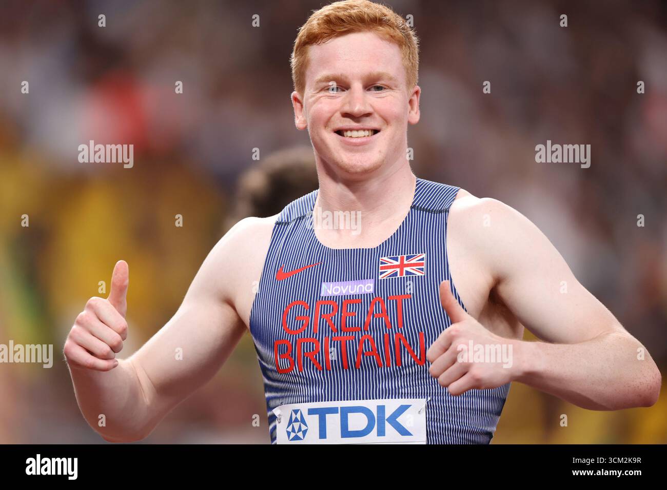 Charles Dobson (GBR) qualifies from his men's 400m heat during the ...