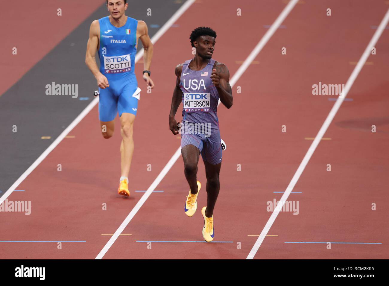 Jacory Patterson (USA) wins his 400m heat during the World Athletics ...
