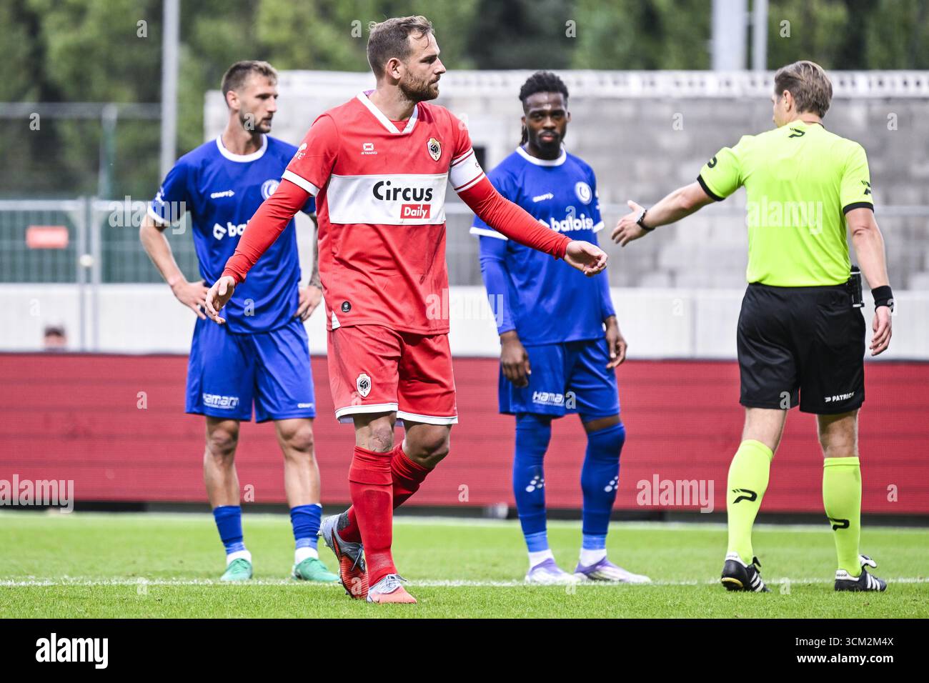 Antwerp's Vincent Janssen reacts during a soccer match between Royal ...