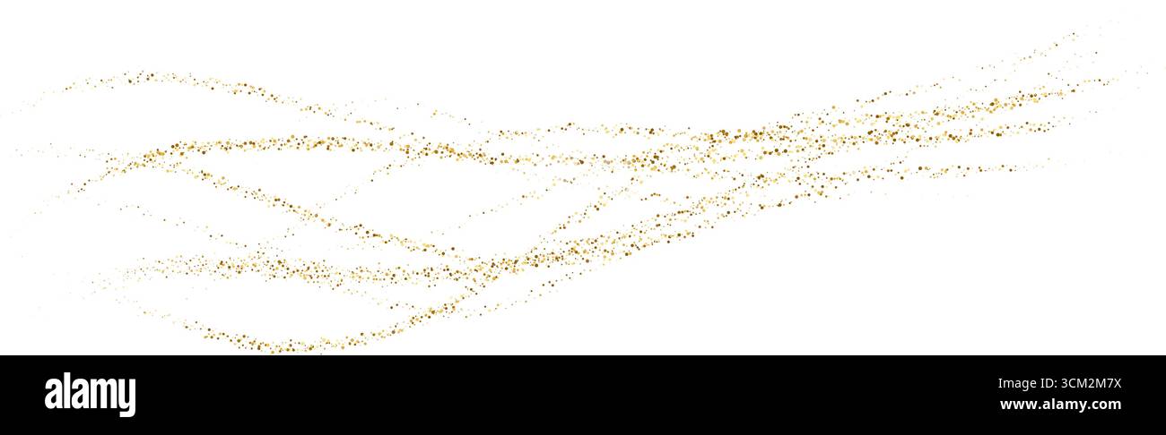 Dynamic golden small particles Cut Out Stock Images & Pictures - Alamy