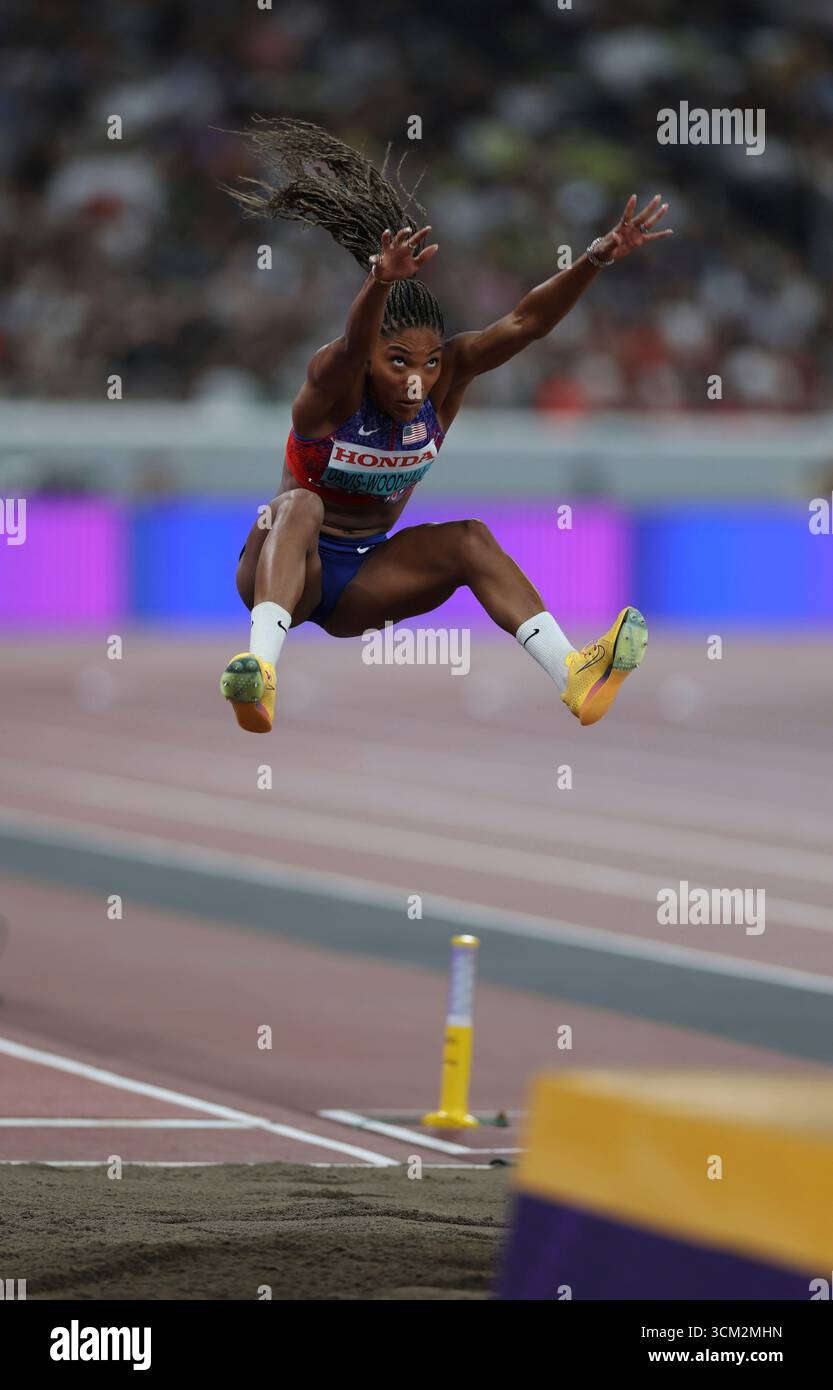 Tara DAVIS-WOODHALL of United States competes during Women's Long Jump ...