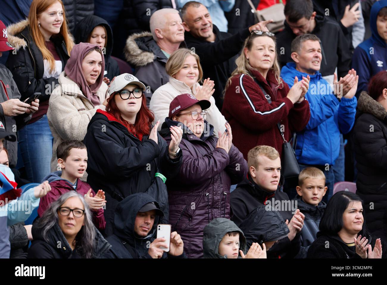 Burnley fans in the stands before the Premier League match at Turf Moor ...