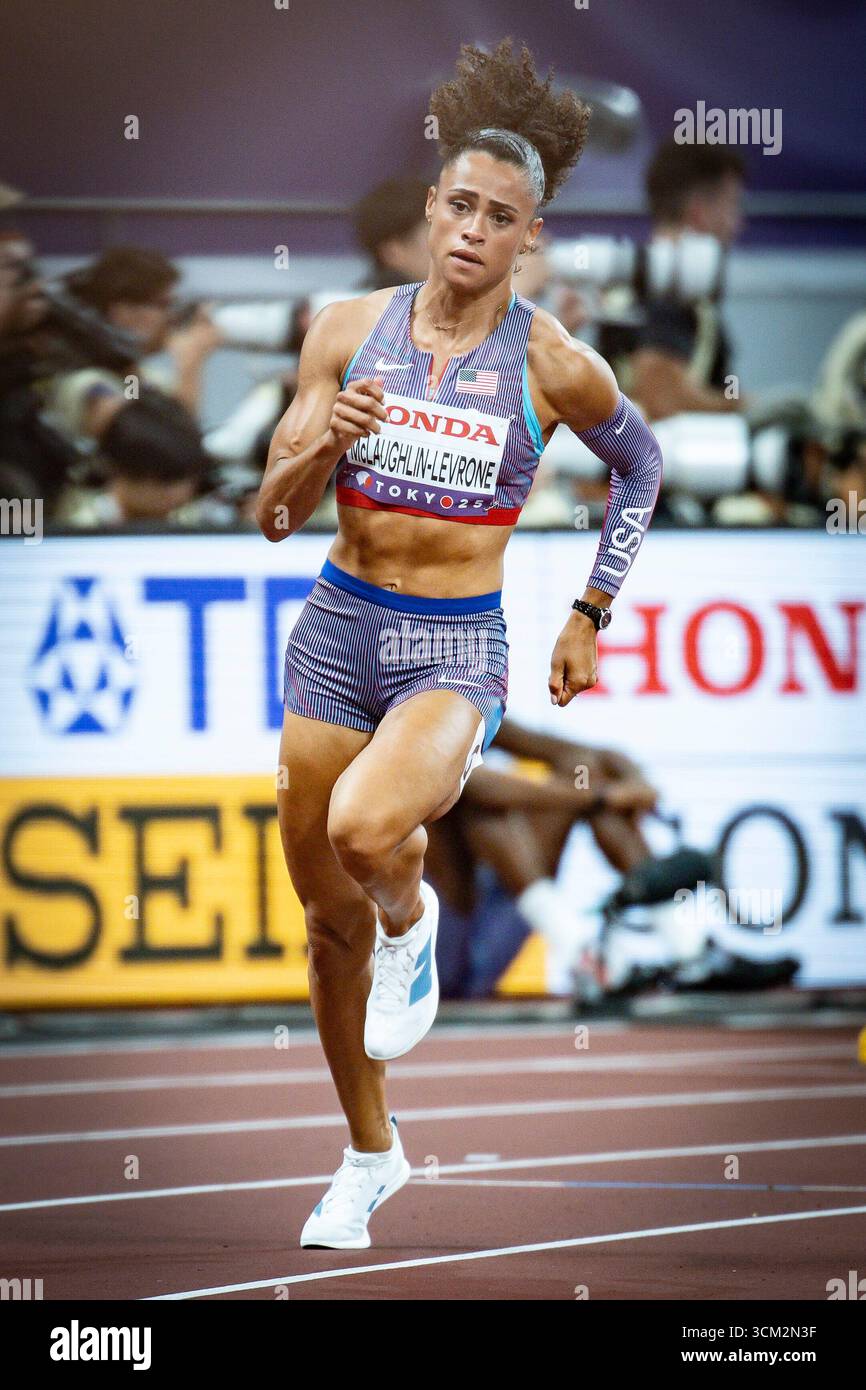 Sydney Mclaughlin Levrone (USA) beim 400m Vorlauf an Tag 2 der World ...
