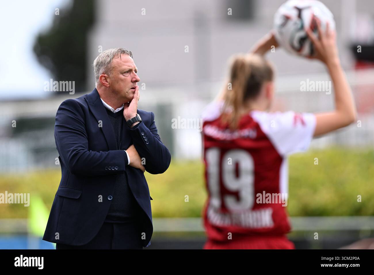 head coach Sjaak Polak of Brugge pictured during a female soccer game ...