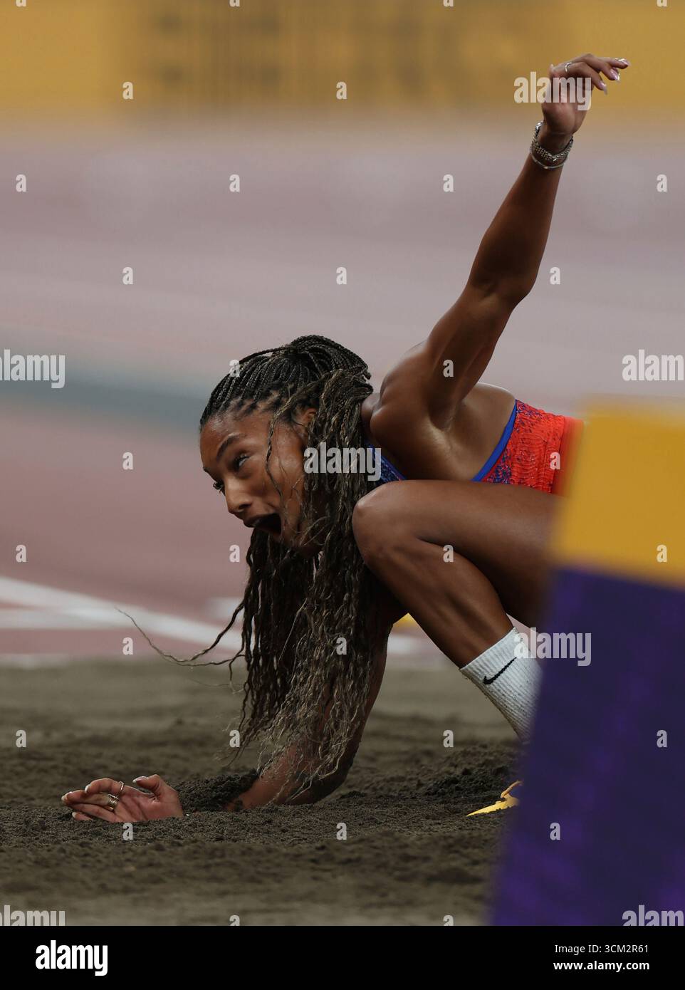 Tara DAVIS-WOODHALL of United States competes during Women's Long Jump ...