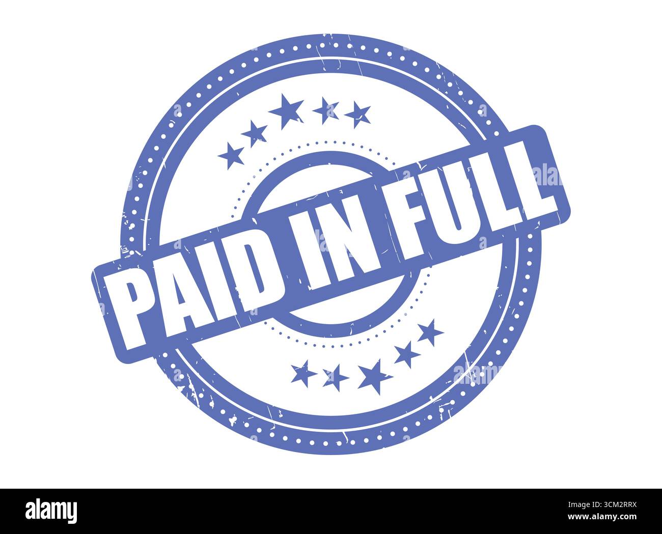 A Paid In Full Rubber Stamp Seal with a Dotted Circle Stock Vector ...