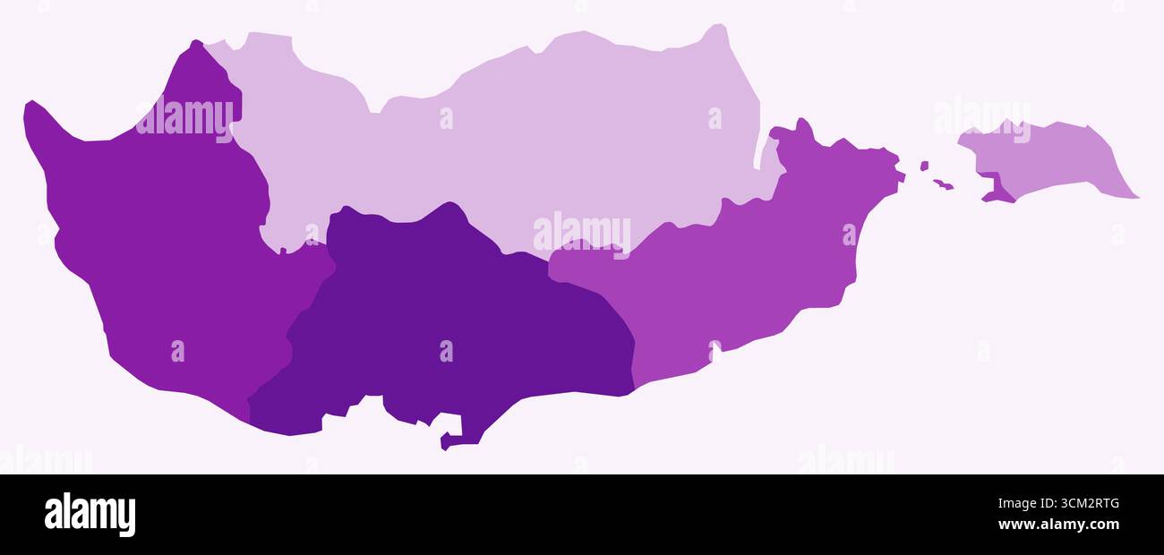 Map of Cyprus with regions. Just a simple country border map with ...