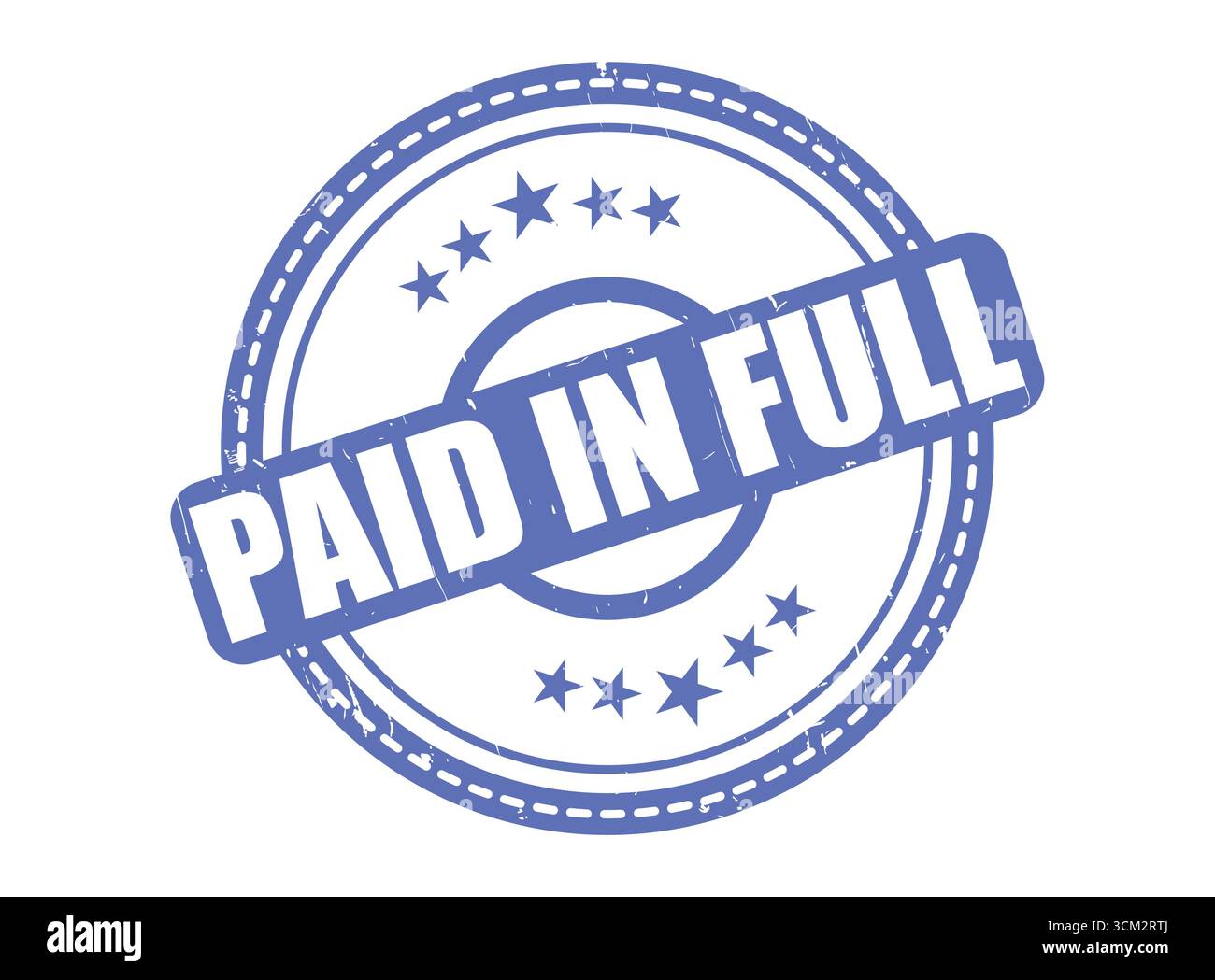 A Paid In Full Rubber Stamp Seal with a Star Border Stock Vector Image ...