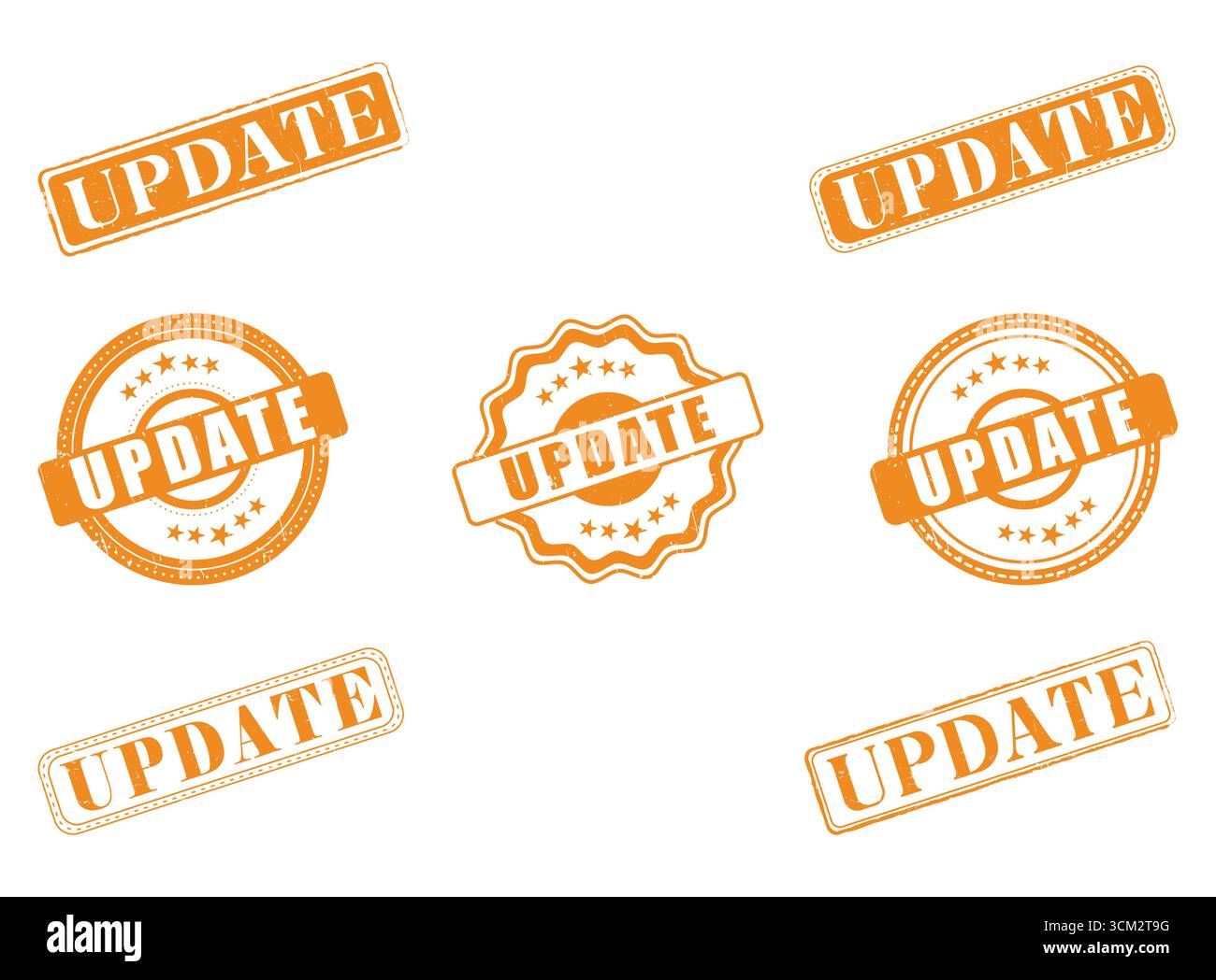 A Collection of Updated Rubber Stamps and Seals Stock Vector Image ...