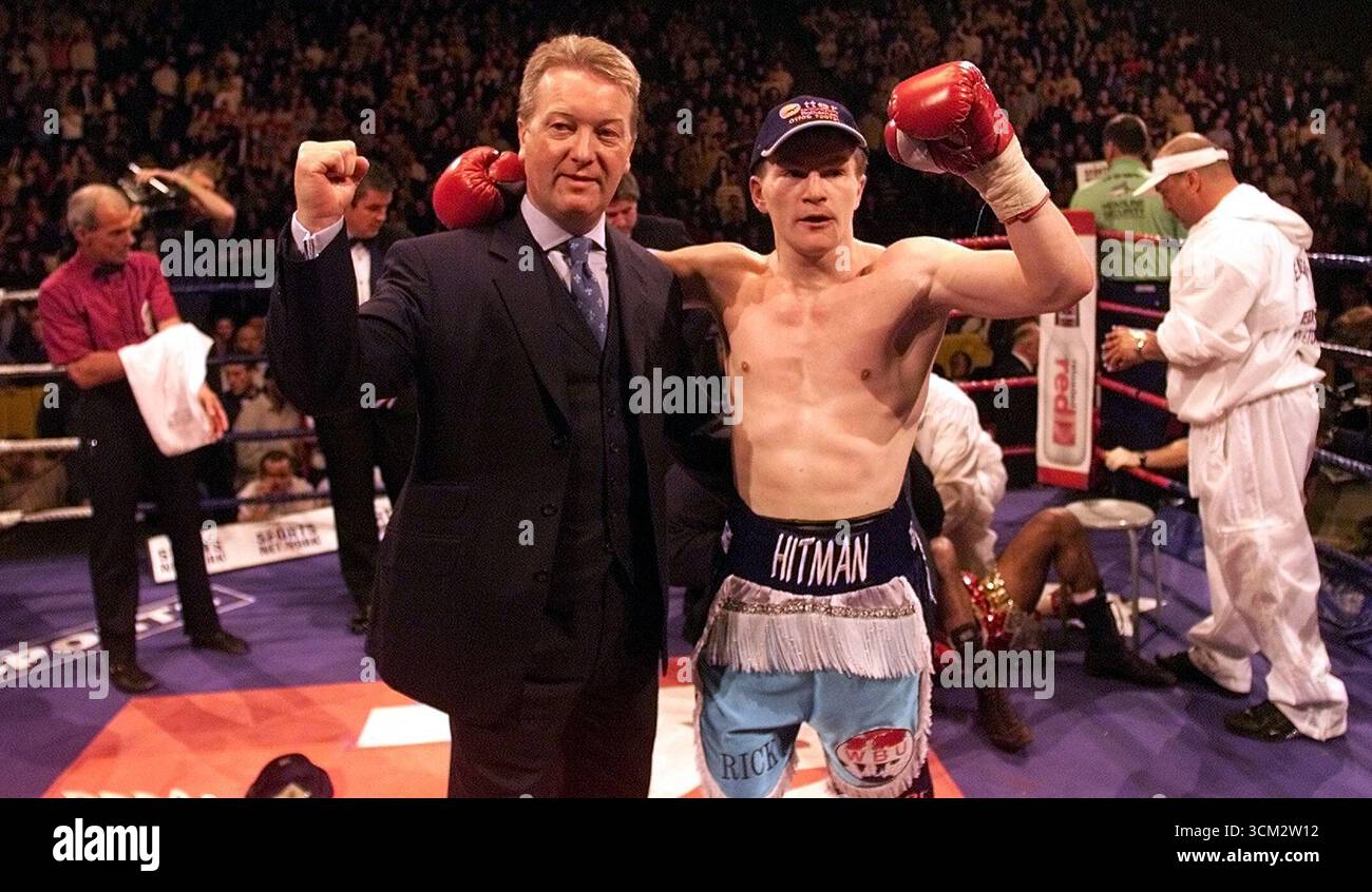 File photo dated 21/11/01 of Ricky Hatton with Promoter Frank Warren ...