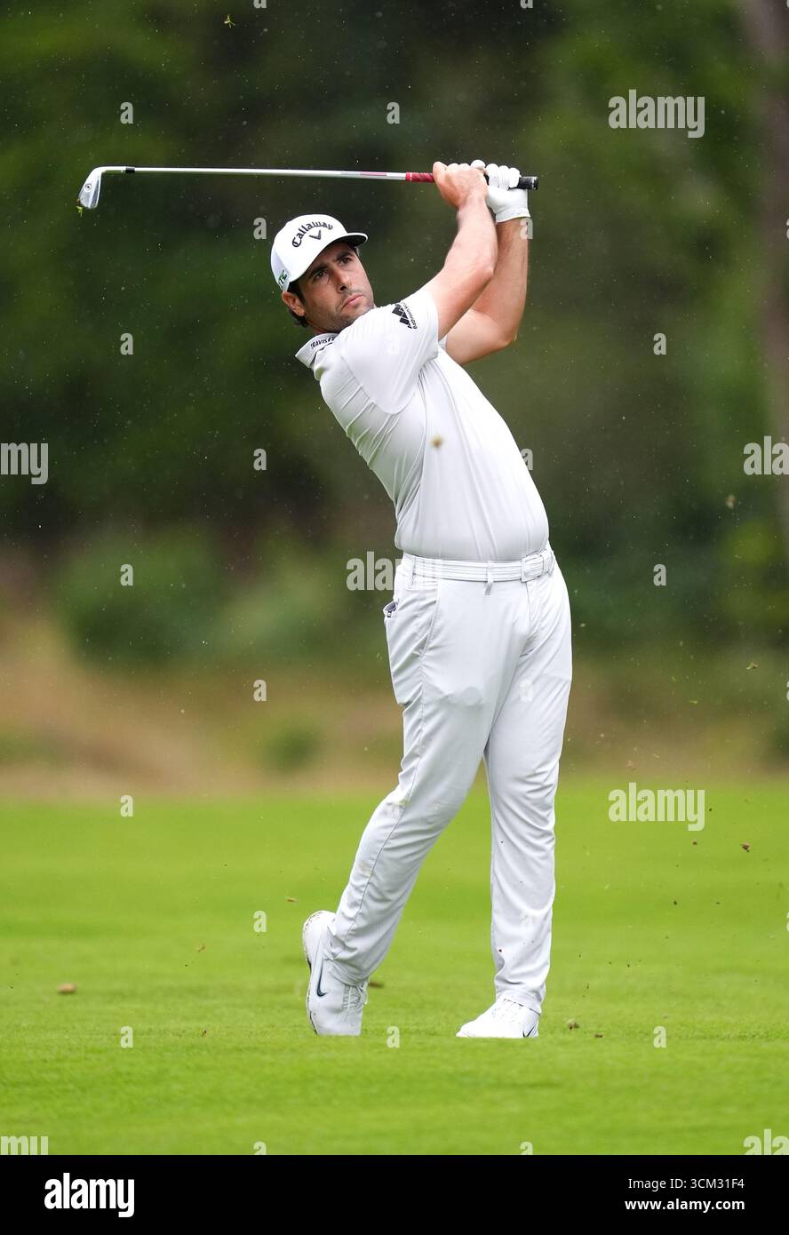 Adrian Otaegui of United Arab Emirates plays from the 16th fairway ...