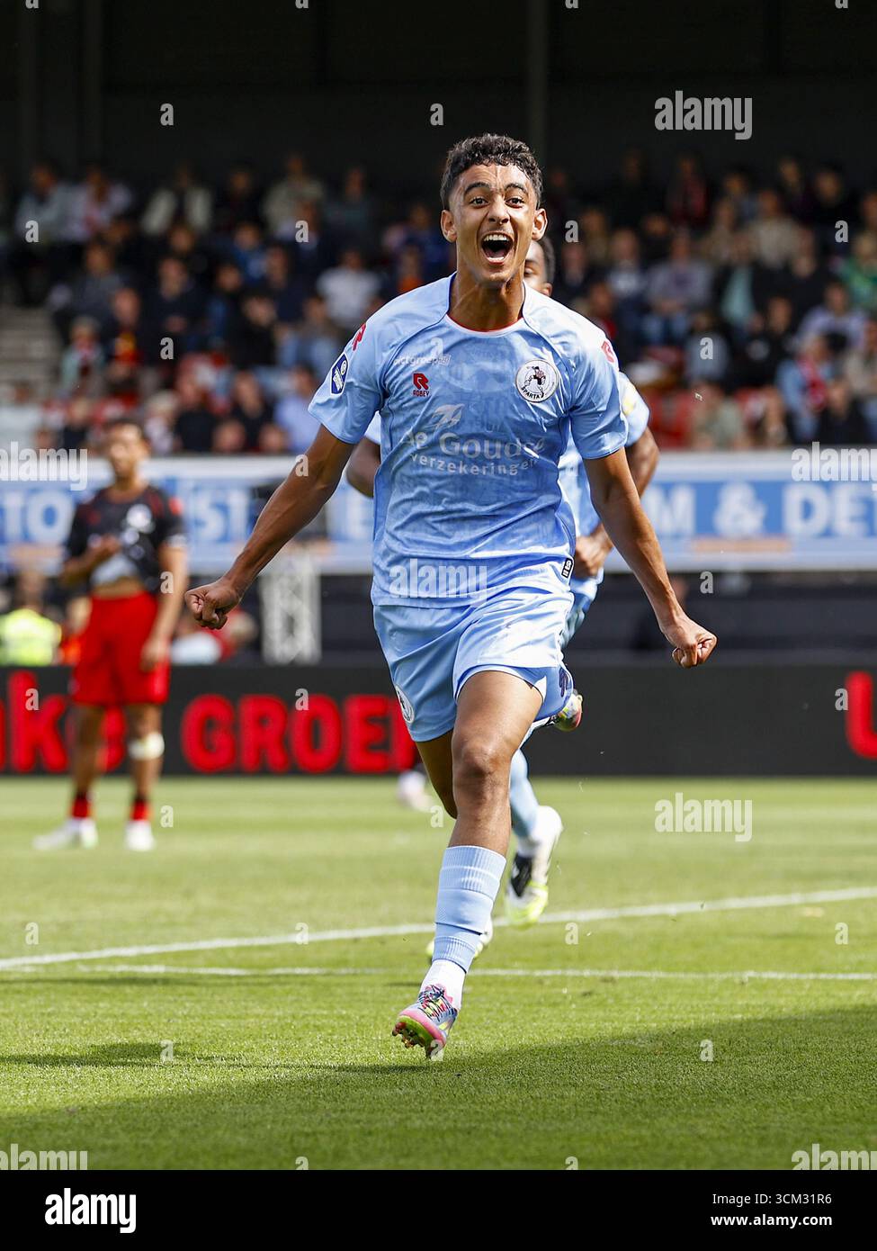 ROTTERDAM - Ayoub Oufkir of Sparta Rotterdam celebrates the 0-1 goal ...