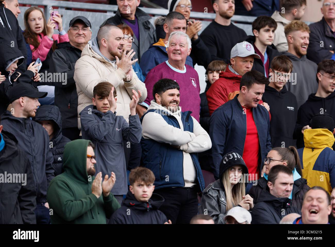Burnley fans in the stands before the Premier League match at Turf Moor ...