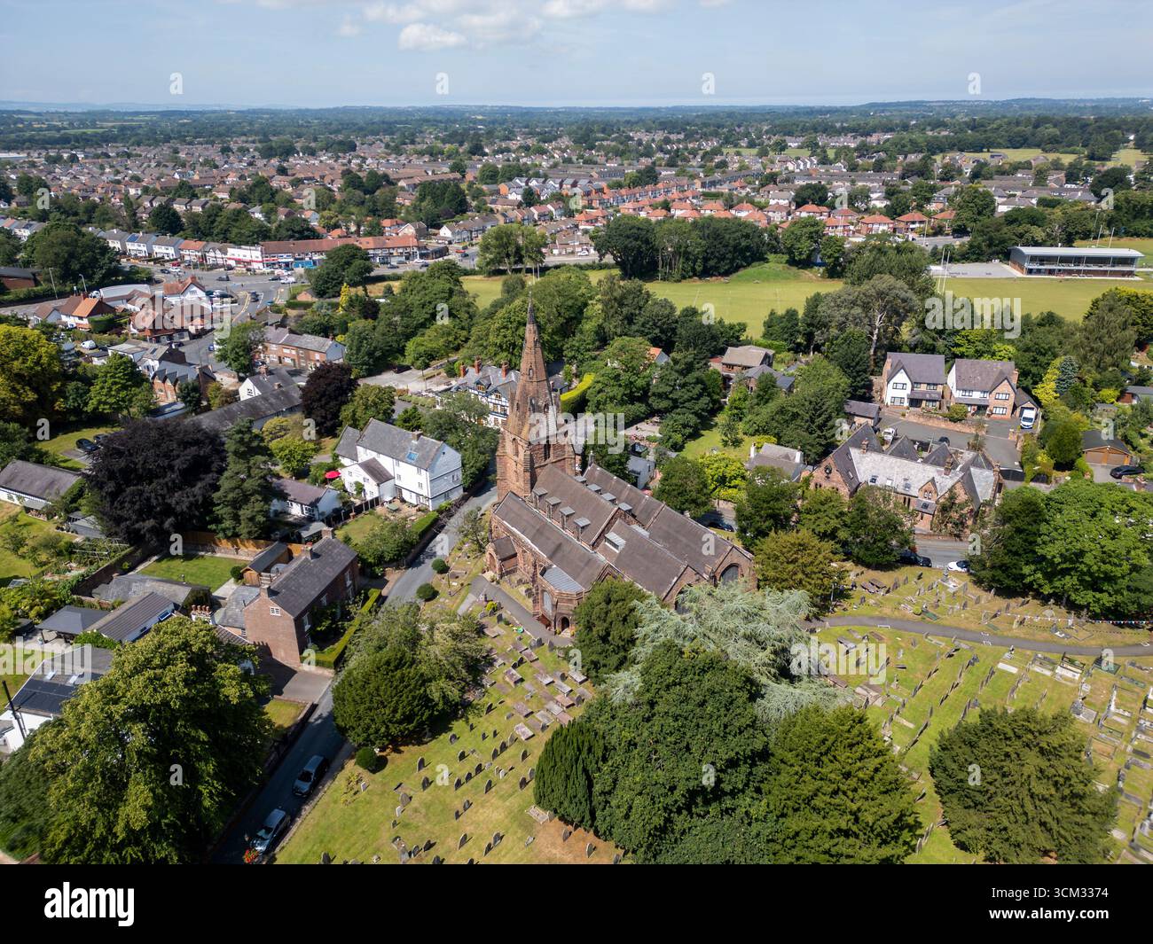 St Mary’s Church in Eastham Village, Wirral, Merseyside, England Stock ...