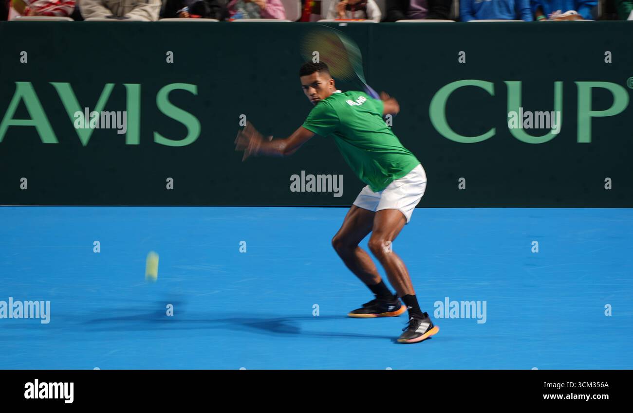 Michael Agwi of Ireland during the Davis Cup 2025 World Group II match ...