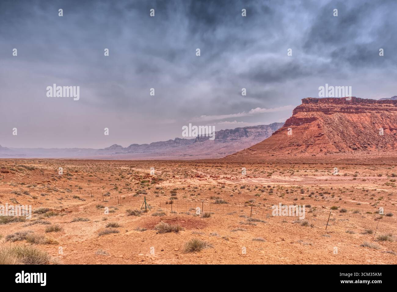 Echo Cliffs near Marble Canyon Arizona enshrouded with smoke from the ...