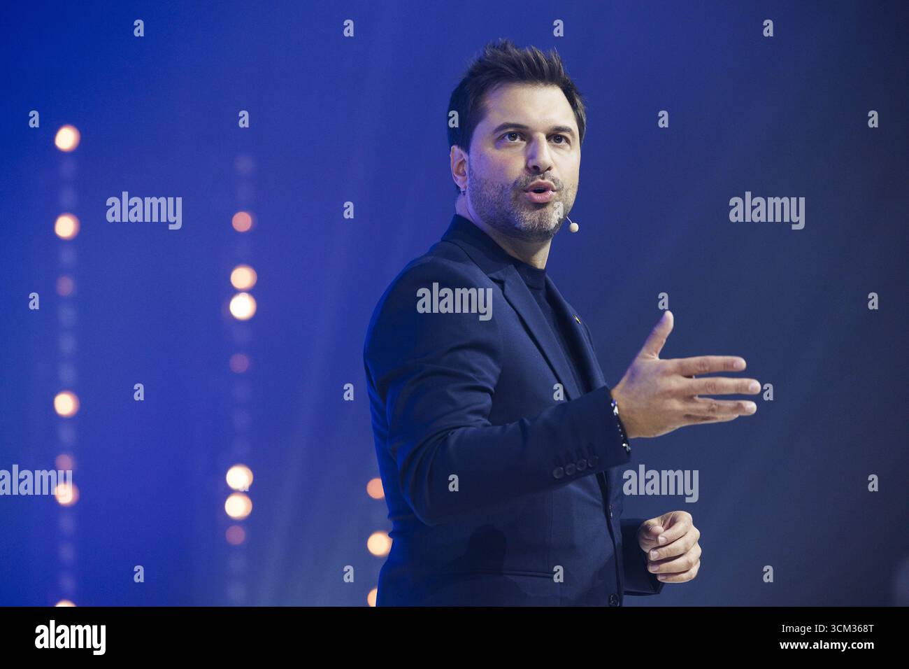 MR chairman Georges-Louis Bouchez delivers a speech at the congress of ...