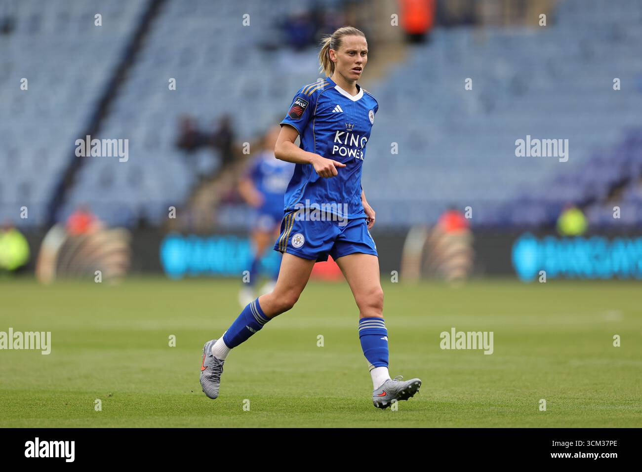 LEICESTER, UK. 14TH SEPTEMBER 2025. Emily Van Egmond of Leicester City ...