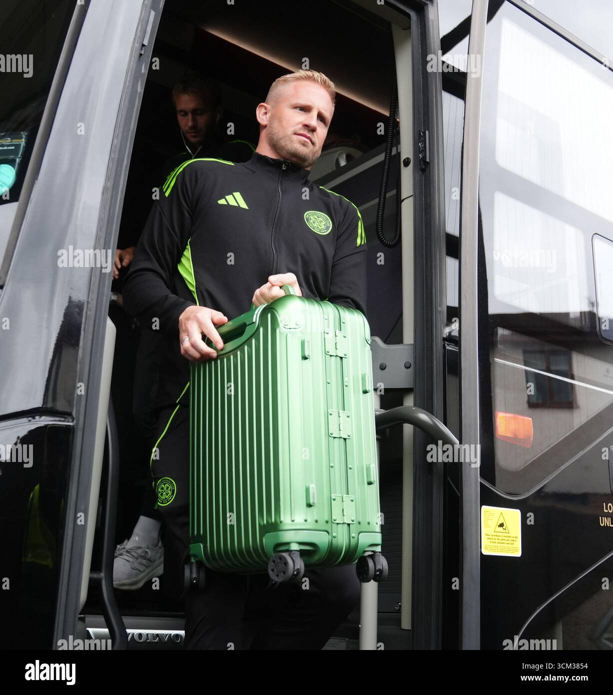 Celtic goalkeeper Kasper Schmeichel arrives at the ground ahead of the ...