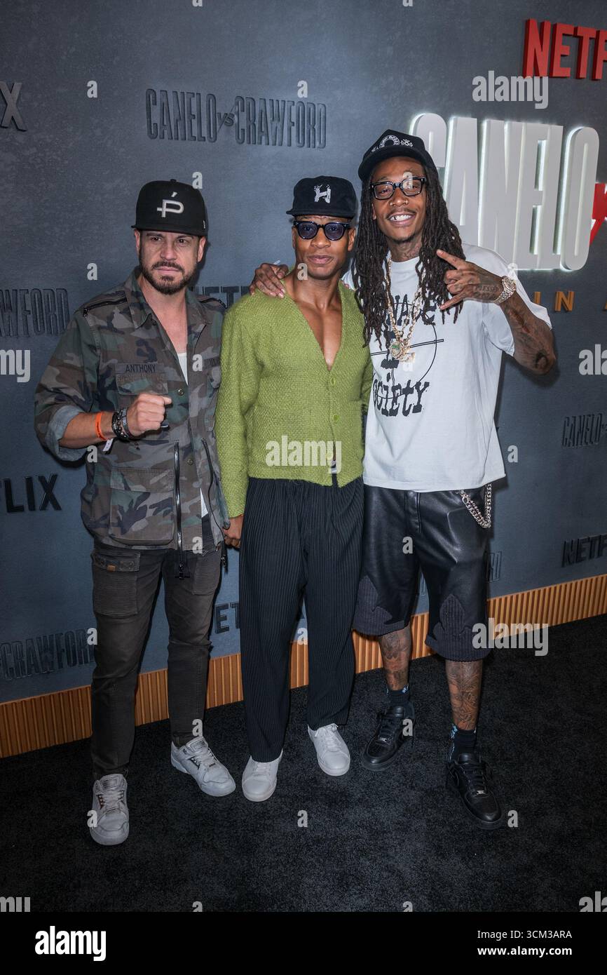 Las Vegas, Nevada, USA. 13th Sep, 2025. Anthony Ramos, Jonathan Majors ...