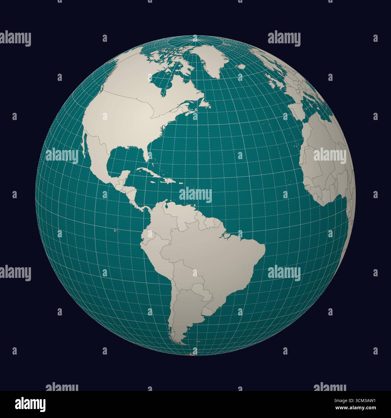 Saint Lucia on the map. Globe centered on Saint Lucia. Country location ...