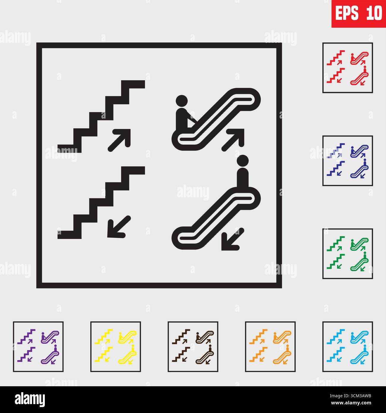 Building down arrow on Stock Vector Images - Alamy