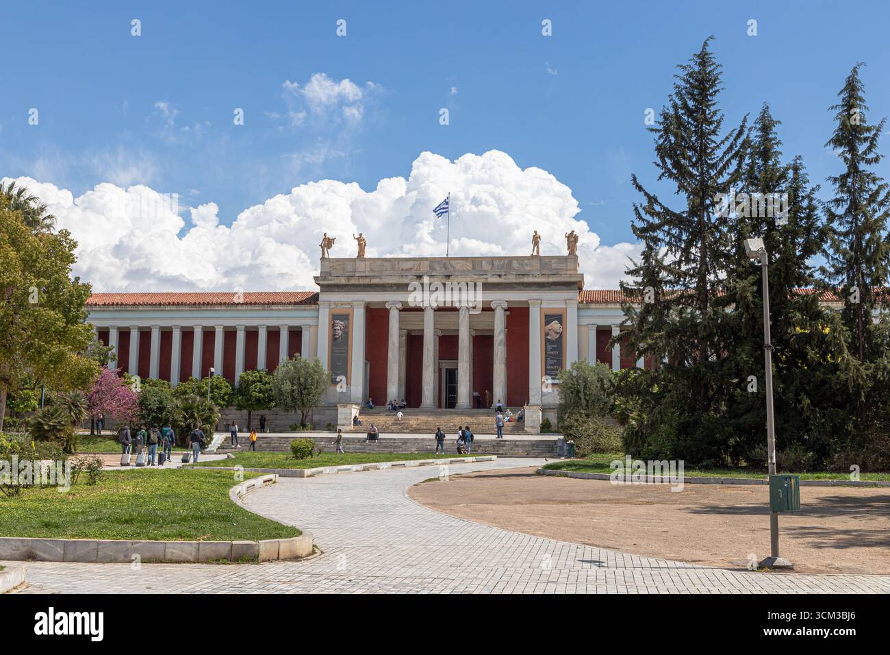 Athens, Greece. Neoclassical facade of the National Archaeological ...