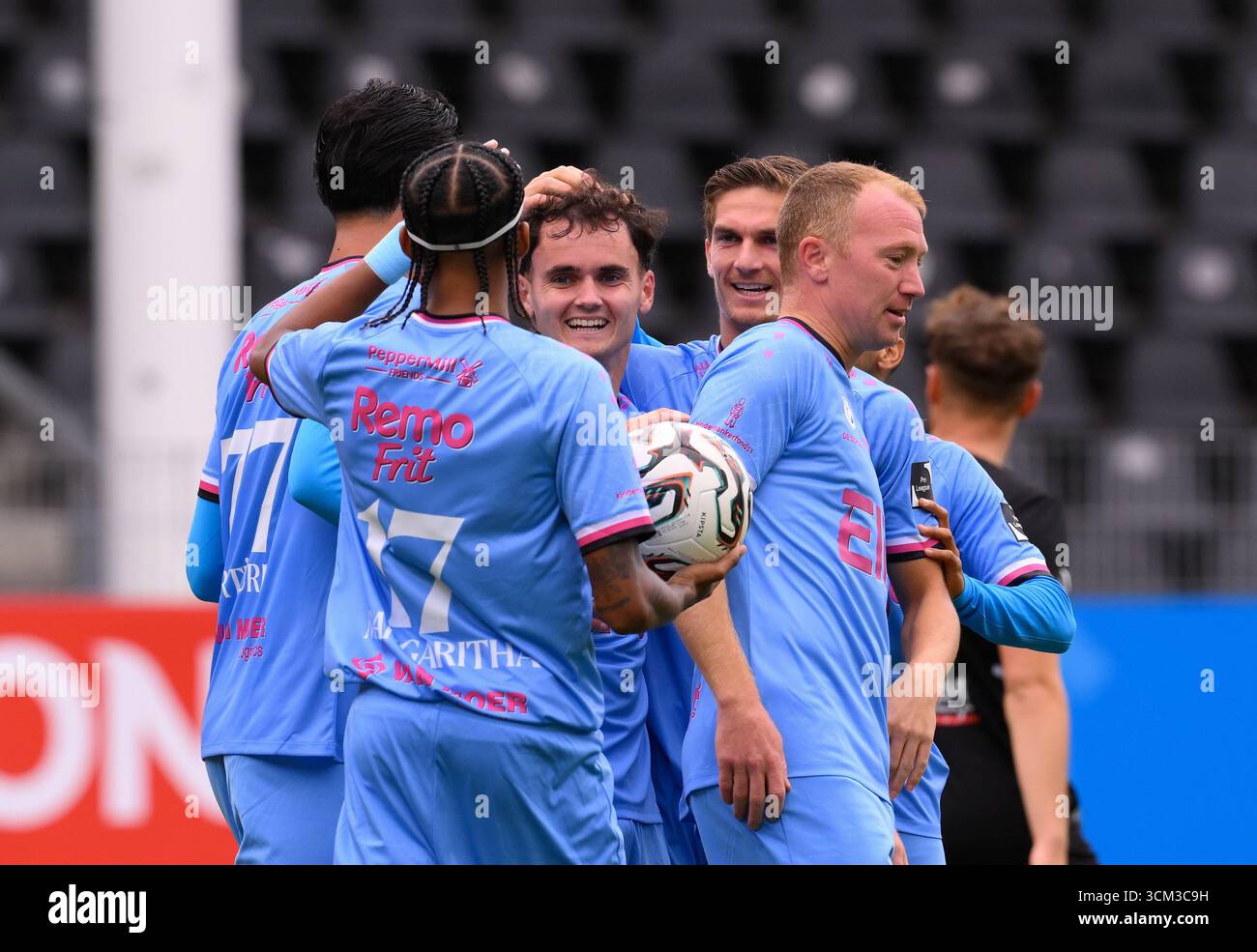 Beveren's Jannes Van Hecke celebrates after scoring during a soccer ...