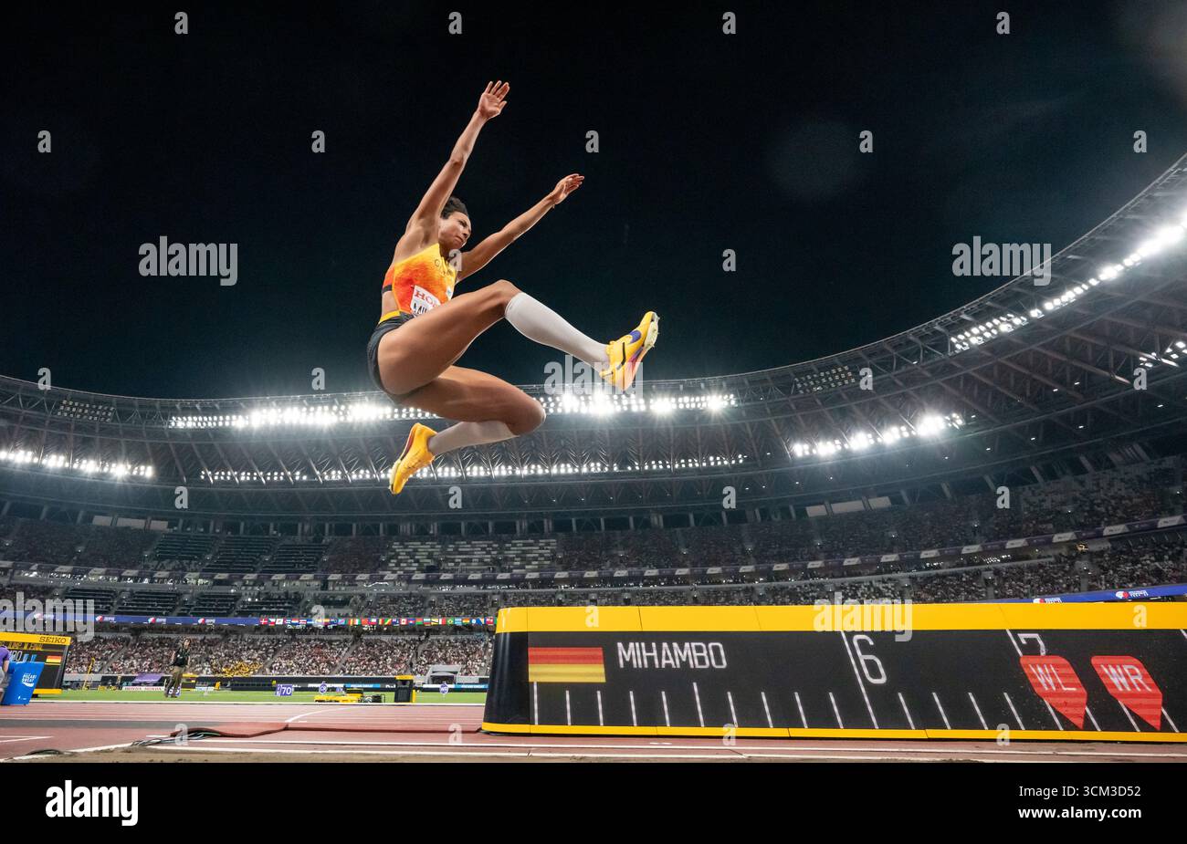 14 September 2025, Japan, Tokio: Athletics: World Championships, Malaika Mihambo from Germany in ...