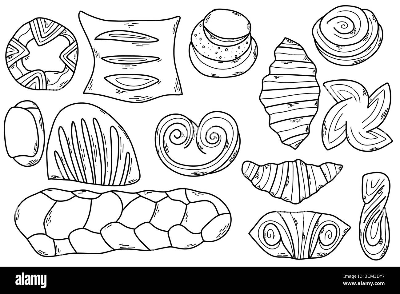 Croissant icon in outline Cut Out Stock Images & Pictures - Alamy