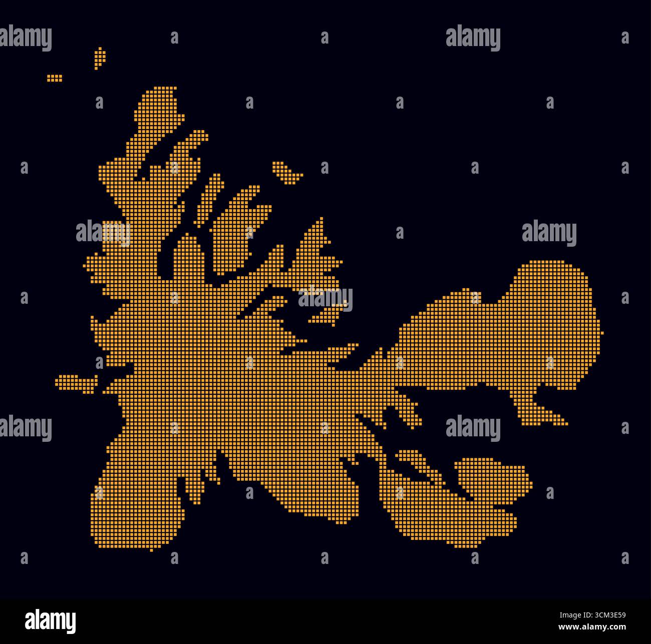 French Southern and Antarctic Lands dotted map. Digital style map of ...